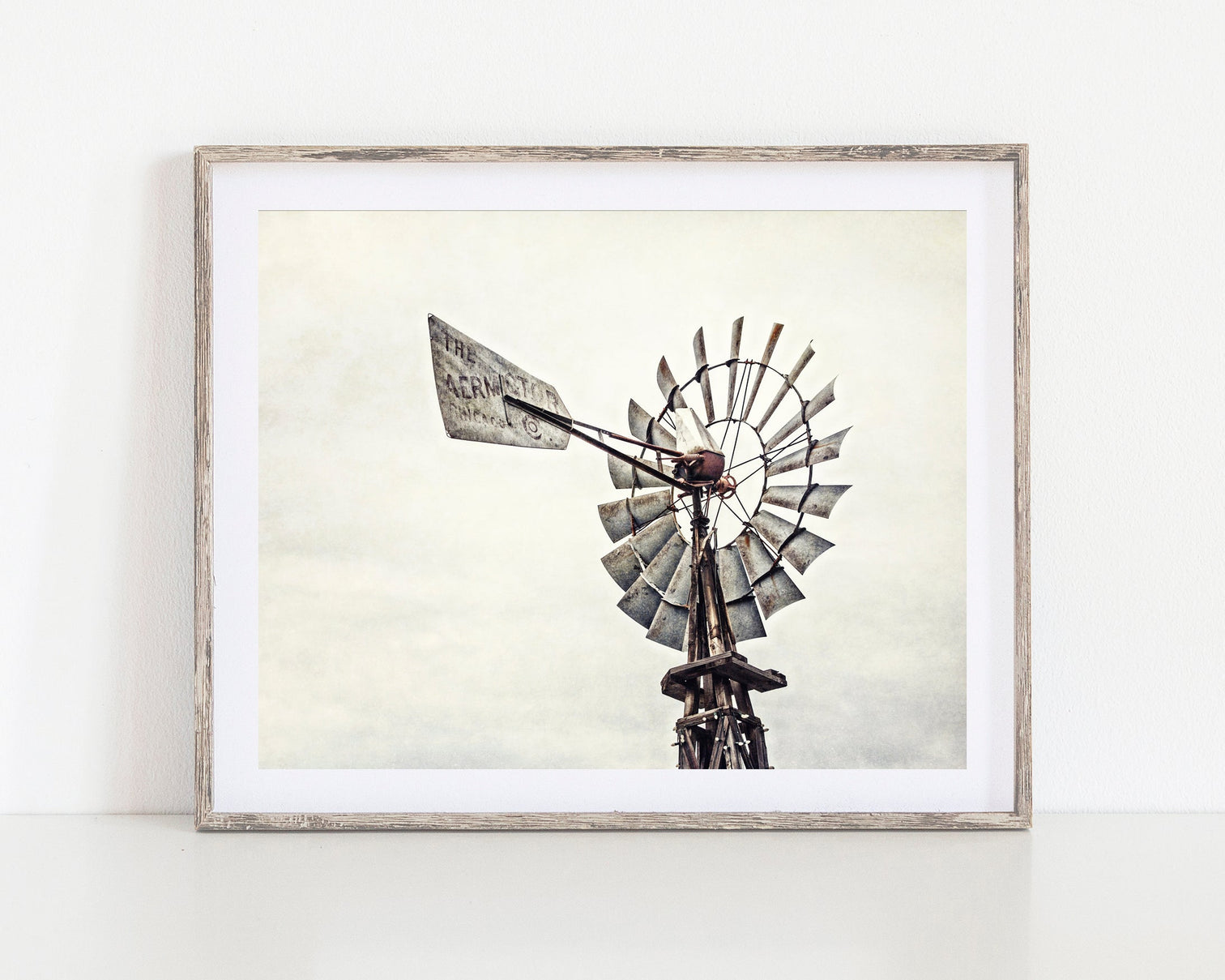 Aermotor Windmill Wall Art - Rustic Farmhouse Print or Canvas - Lisa ...