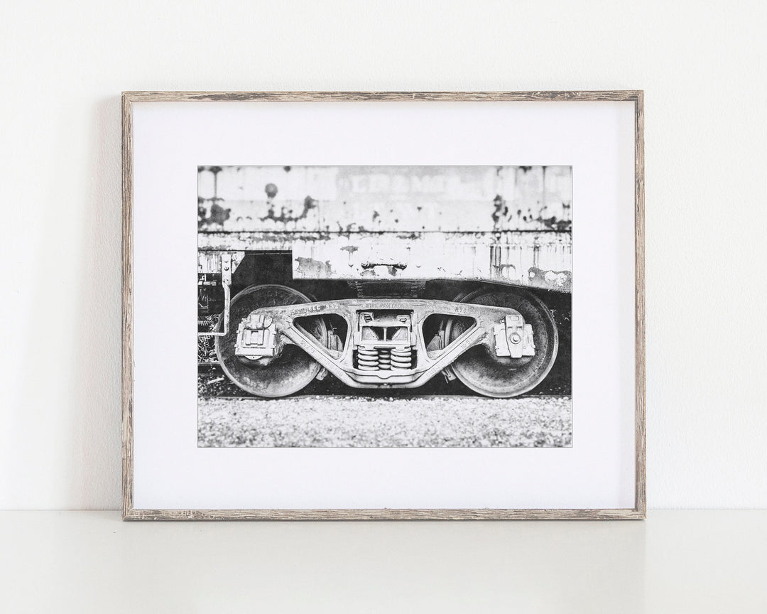 Railcar Bogie Print - Steampunk, Industrial Style Wall Art - Lisa Russo ...
