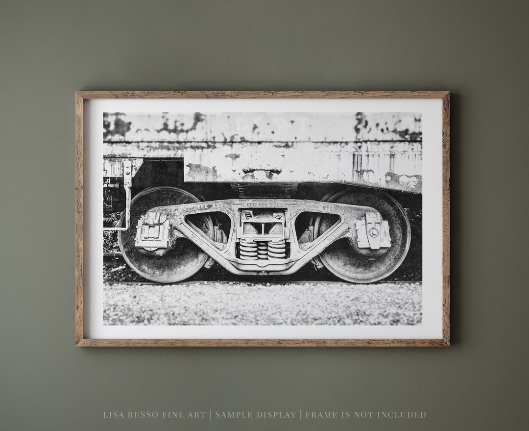 Railcar Bogie Print - Steampunk, Industrial Style Wall Art - Lisa Russo ...