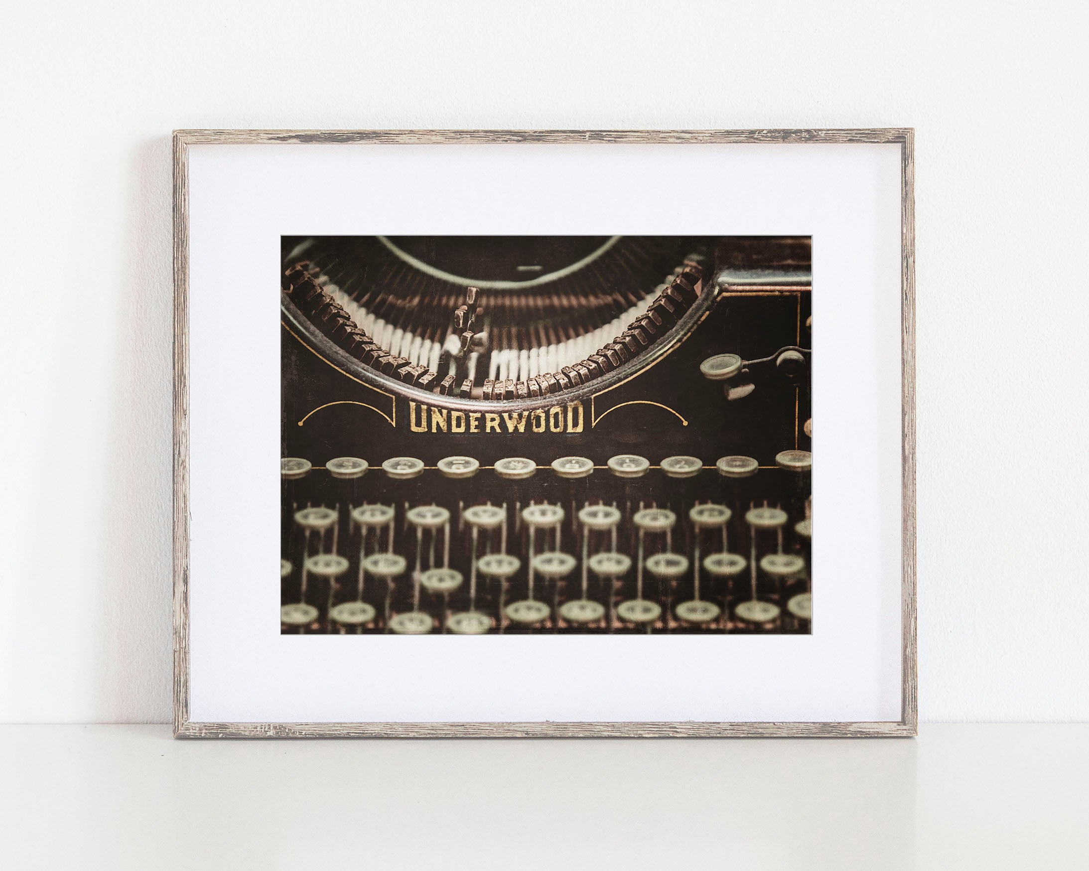 Vintage Underwood Typewriter Print for Industrial Office Art - Lisa ...